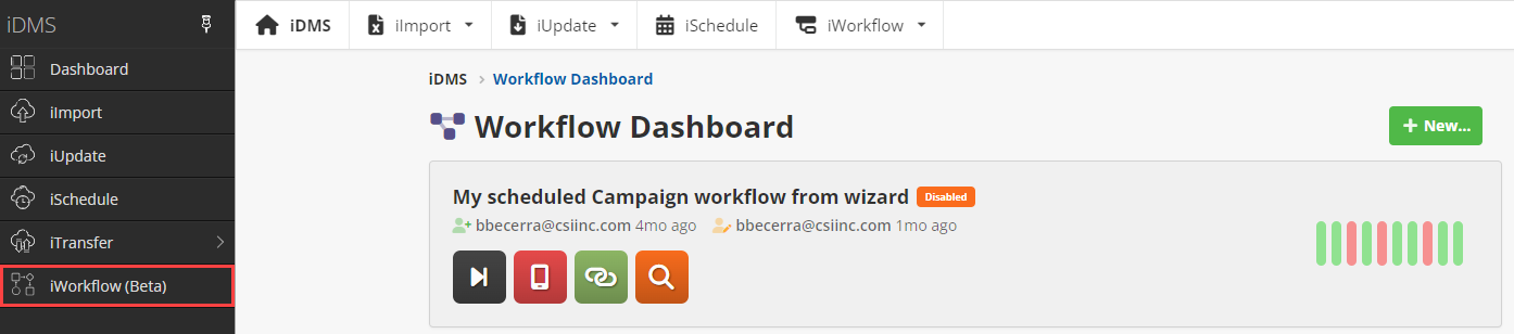 iWorkflow Dashboard