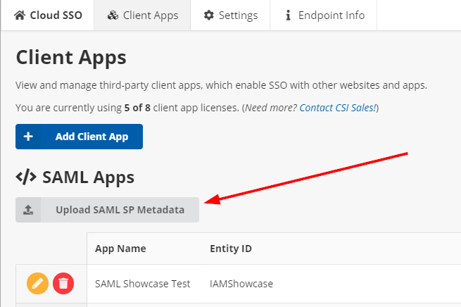 SAML Client Apps