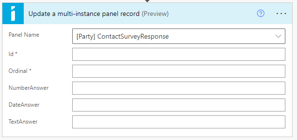 Action: Update a multi-instance panel record