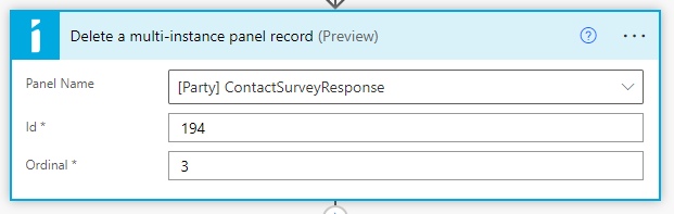 Action Delete A Multi Instance Panel Record