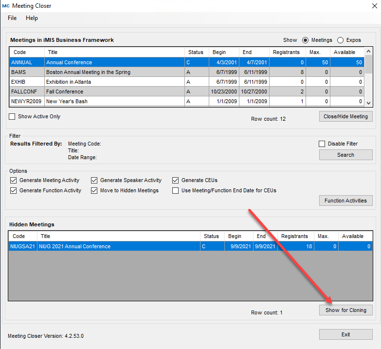 Meeting Closer in iMIS EMS