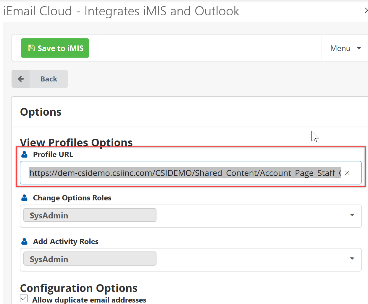 iEmail Cloud Options