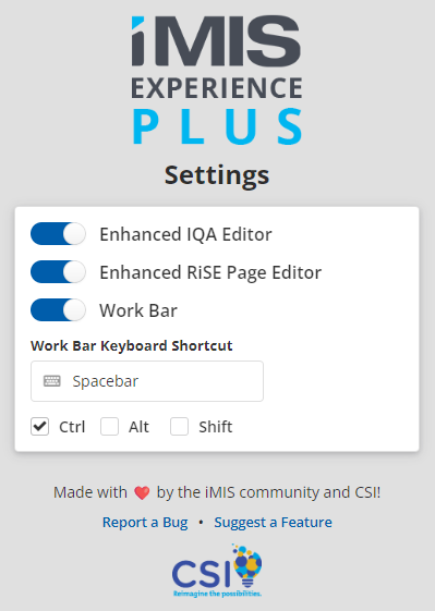 iMIS Experience Plus Extension