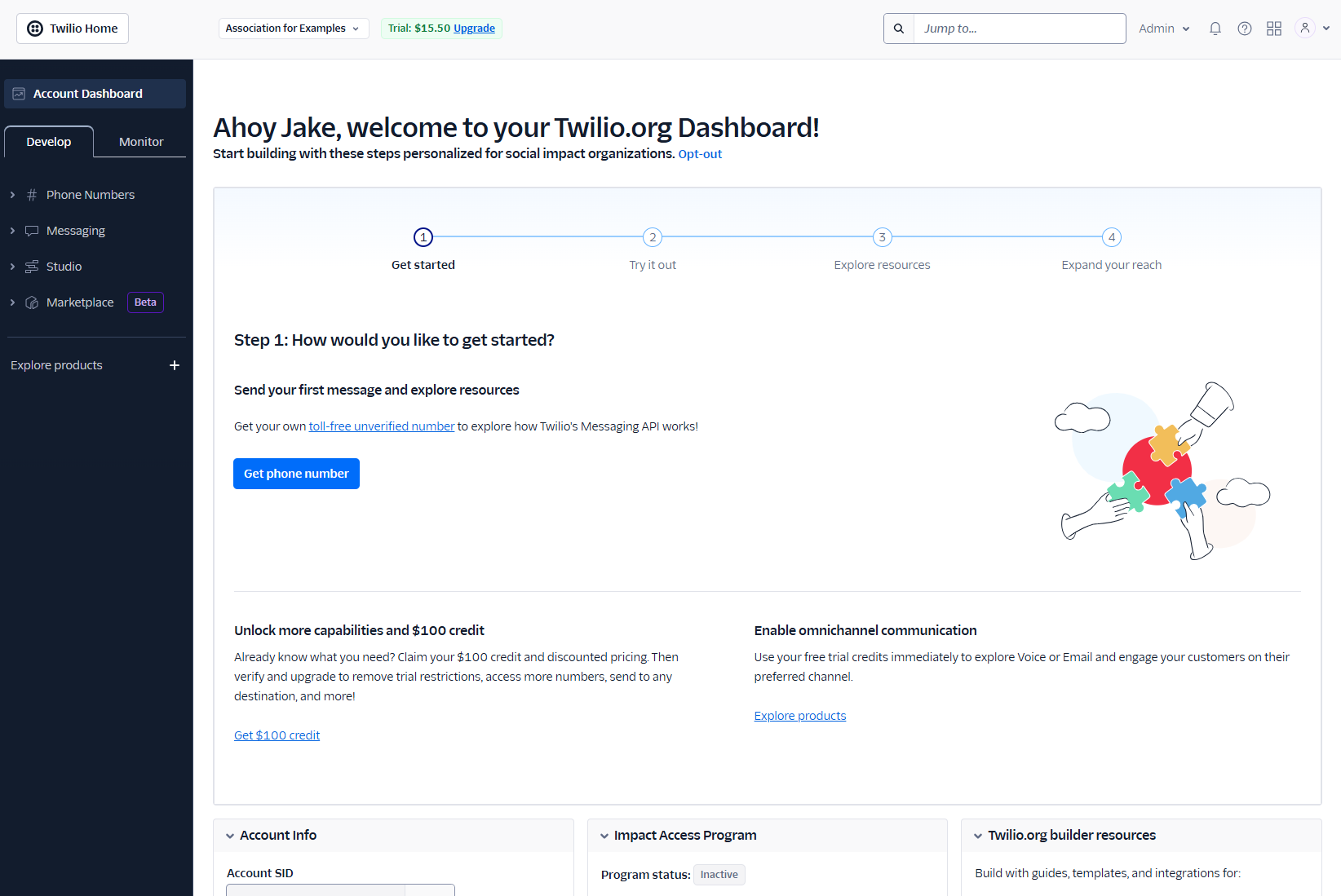 Creating a Twilio Account