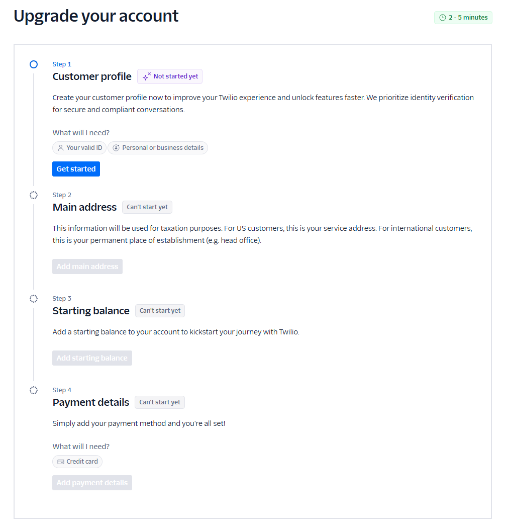 Creating a Twilio Account